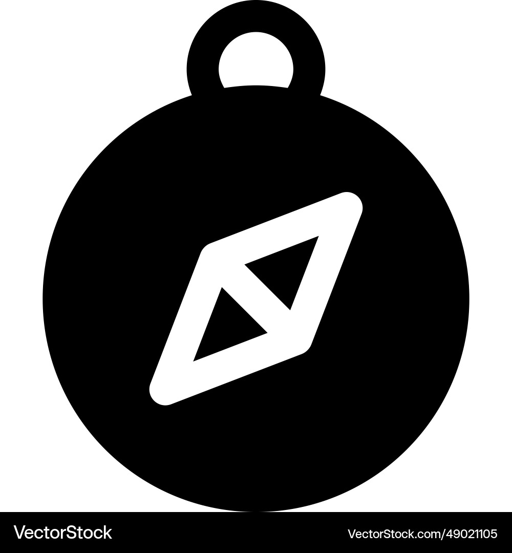 Magnetic compass guiding for direction accuracy Vector Image