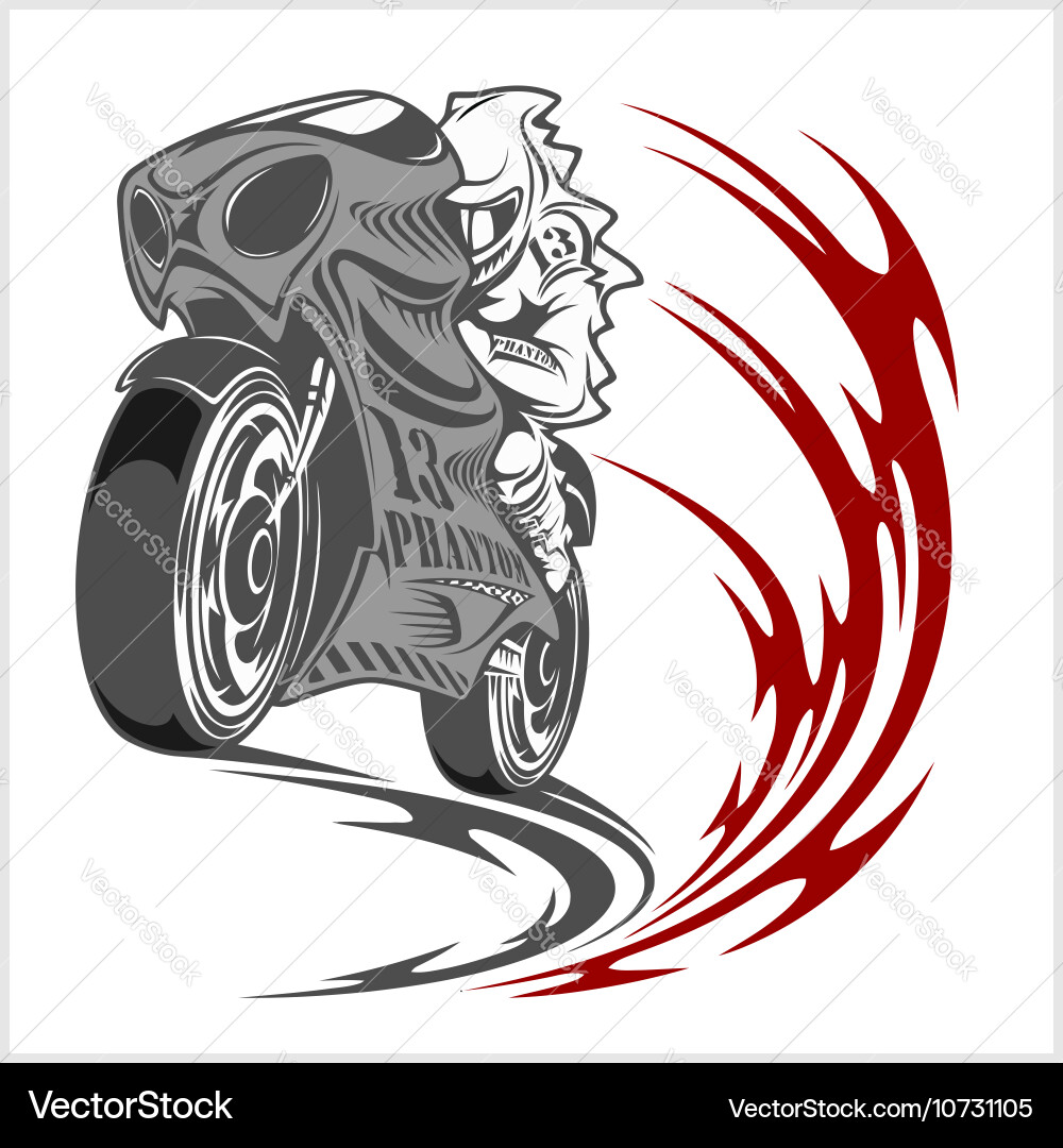 Motorcycle racer sport Royalty Free Vector Image