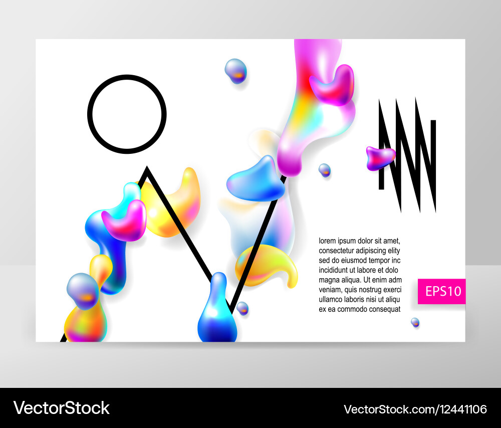 Abstract bright colorful plasma drops shapes Vector Image