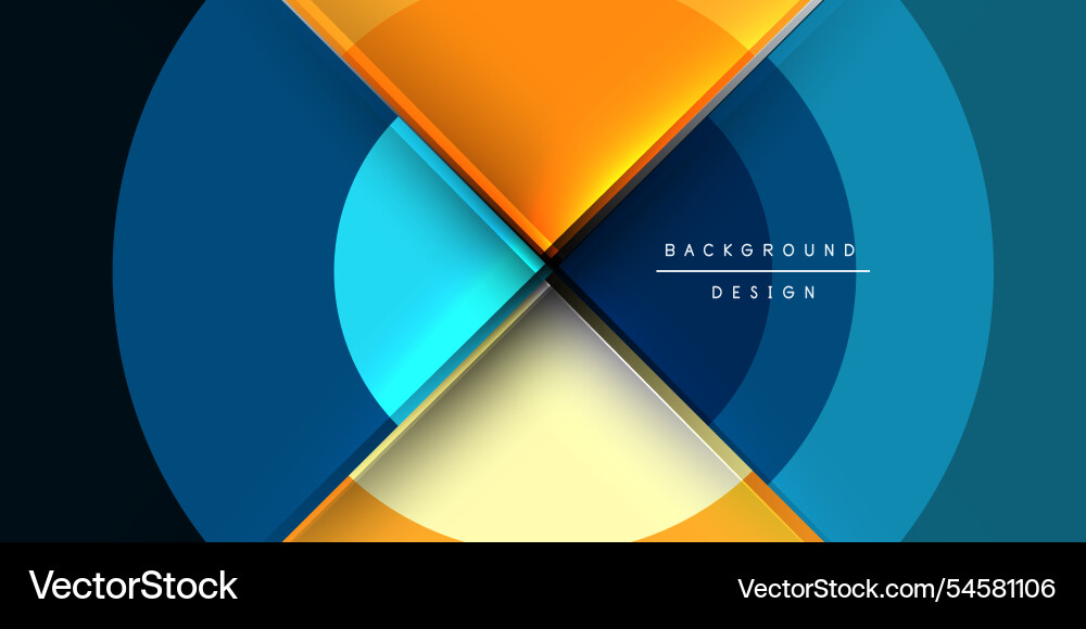 Circle and semi circle geometric background Vector Image
