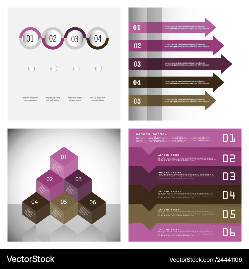 Modern strips infographics 10 options banner Vector Image