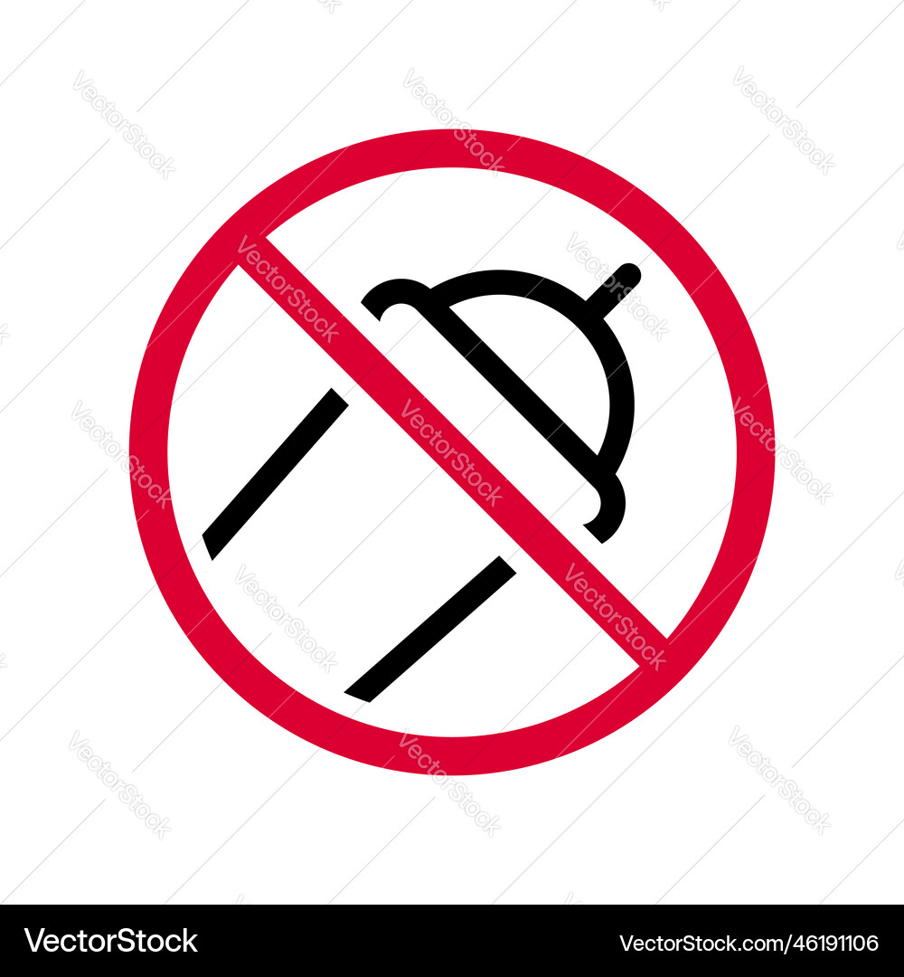 No plastic forbidden sign modern round sticker Vector Image