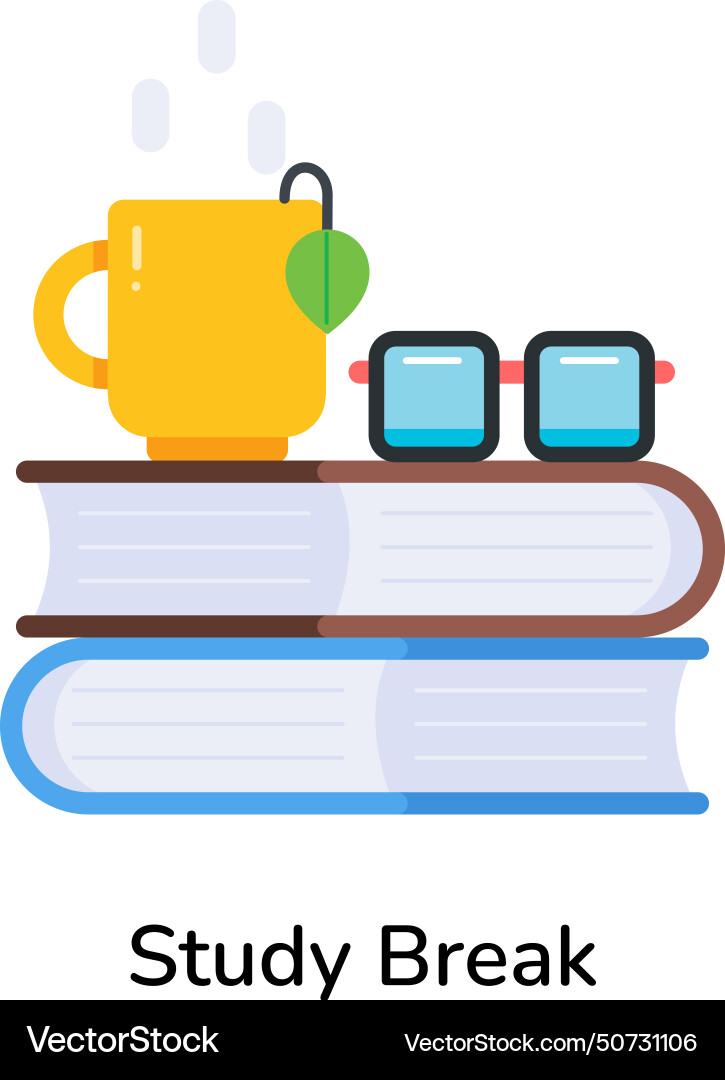 Study break Royalty Free Vector Image - VectorStock