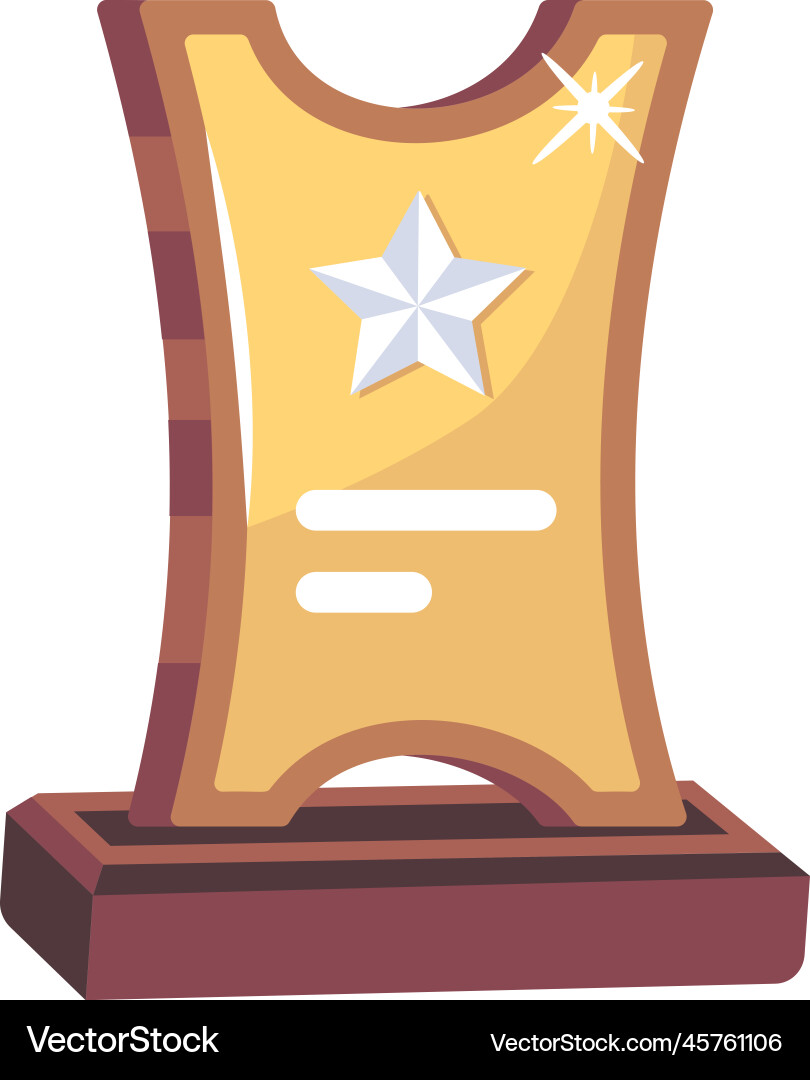 Wooden reward Royalty Free Vector Image - VectorStock