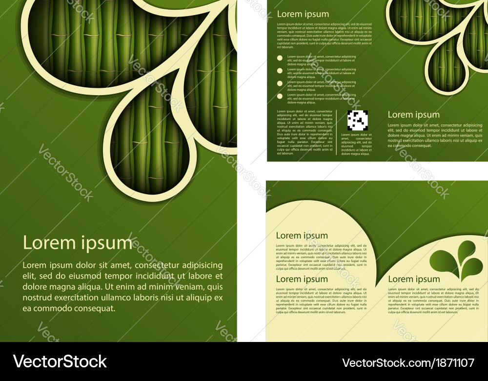 Bamboo Design Template Lizenzfreies Vektorbild