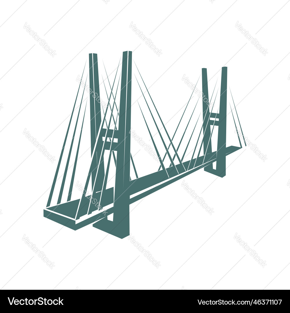 Bridge Construction Icon Royalty Free Vector Image