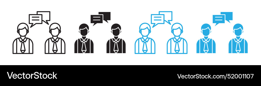 Business consultation and client support icons Vector Image