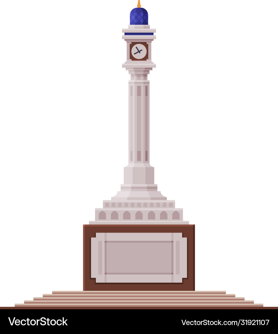 Clock tower muscat city architectural oman Vector Image