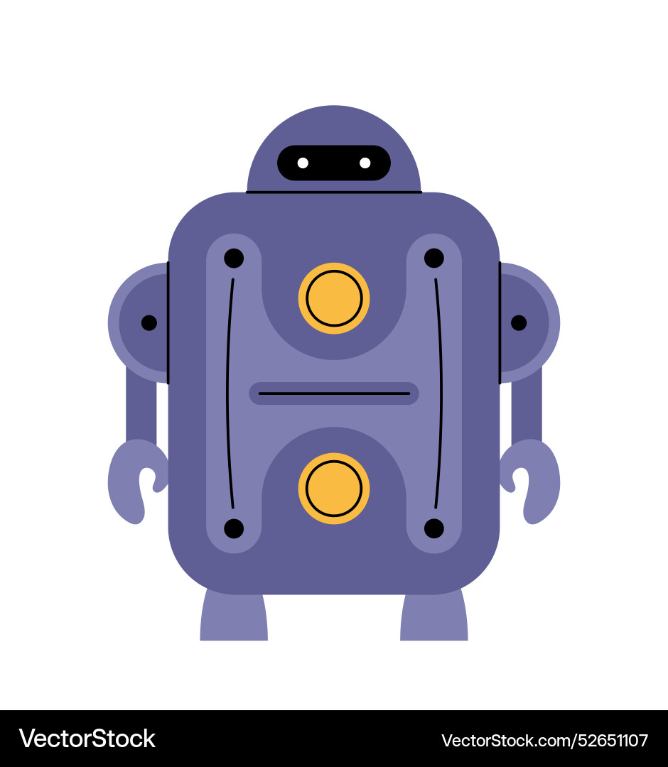 Cute robot concept blue virtual assistant Vector Image