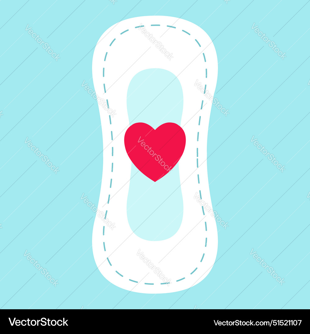 Feminine sanitary pad Royalty Free Vector Image