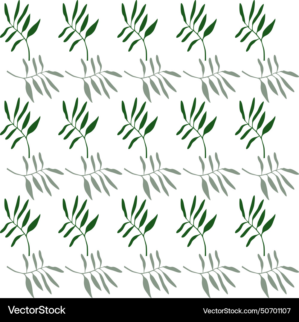 Natural green leaves pattern texture wallart Vector Image