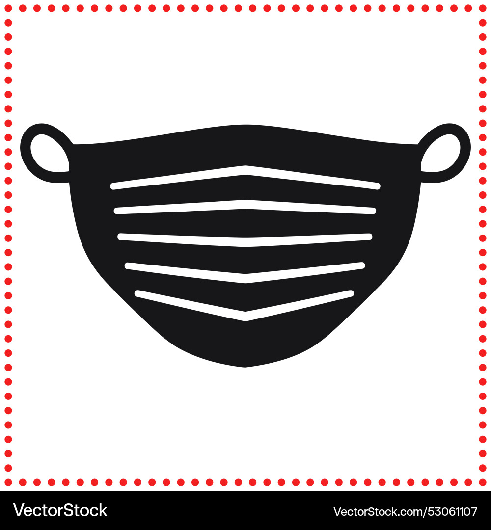 Protective face mask graphic for promoting Vector Image