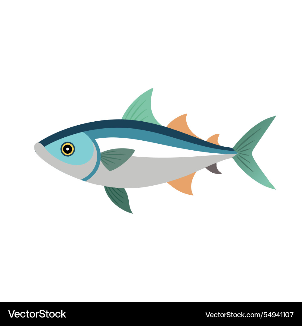 Scad fish isolated flat on white background Vector Image