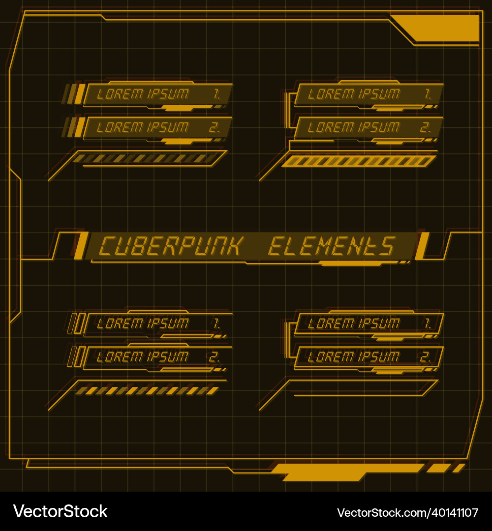 Scifi futuristic control panel collection of hud Vector Image