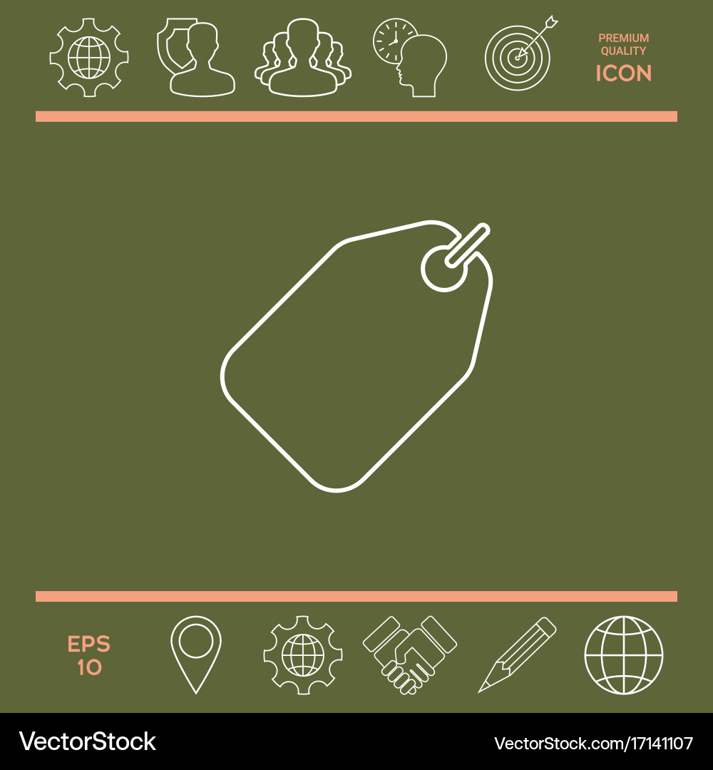 Tag line icon Royalty Free Vector Image - VectorStock