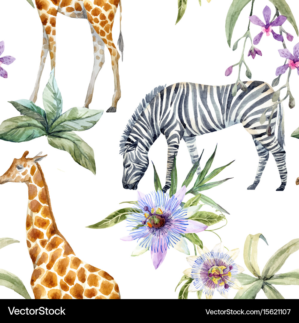Tropical Safari Pattern Royalty Free Vector Image