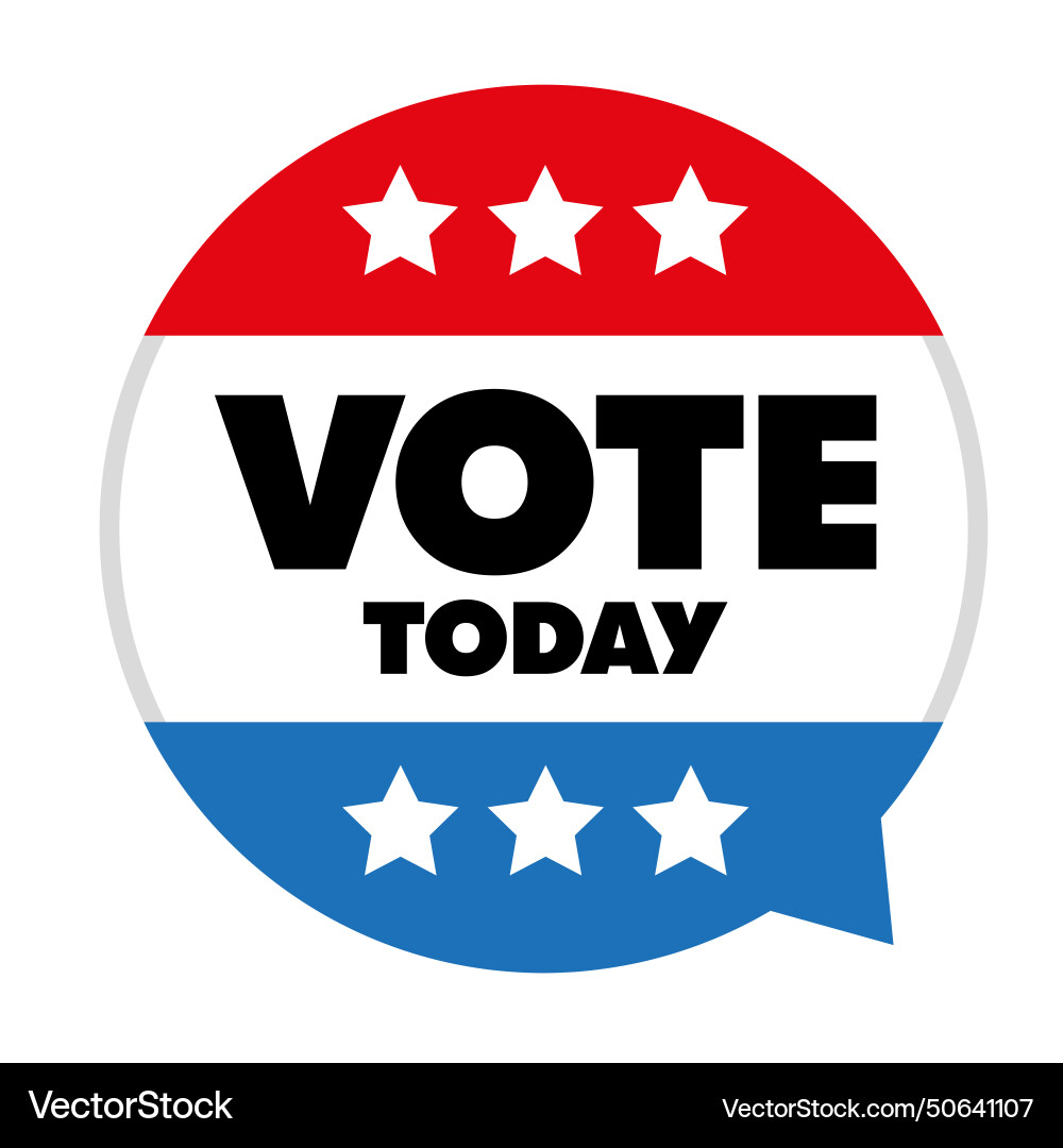 Vote today speech bubble sign Royalty Free Vector Image