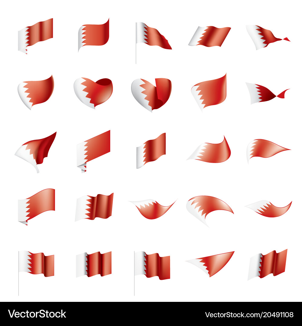 Bahrain flag Royalty Free Vector Image - VectorStock