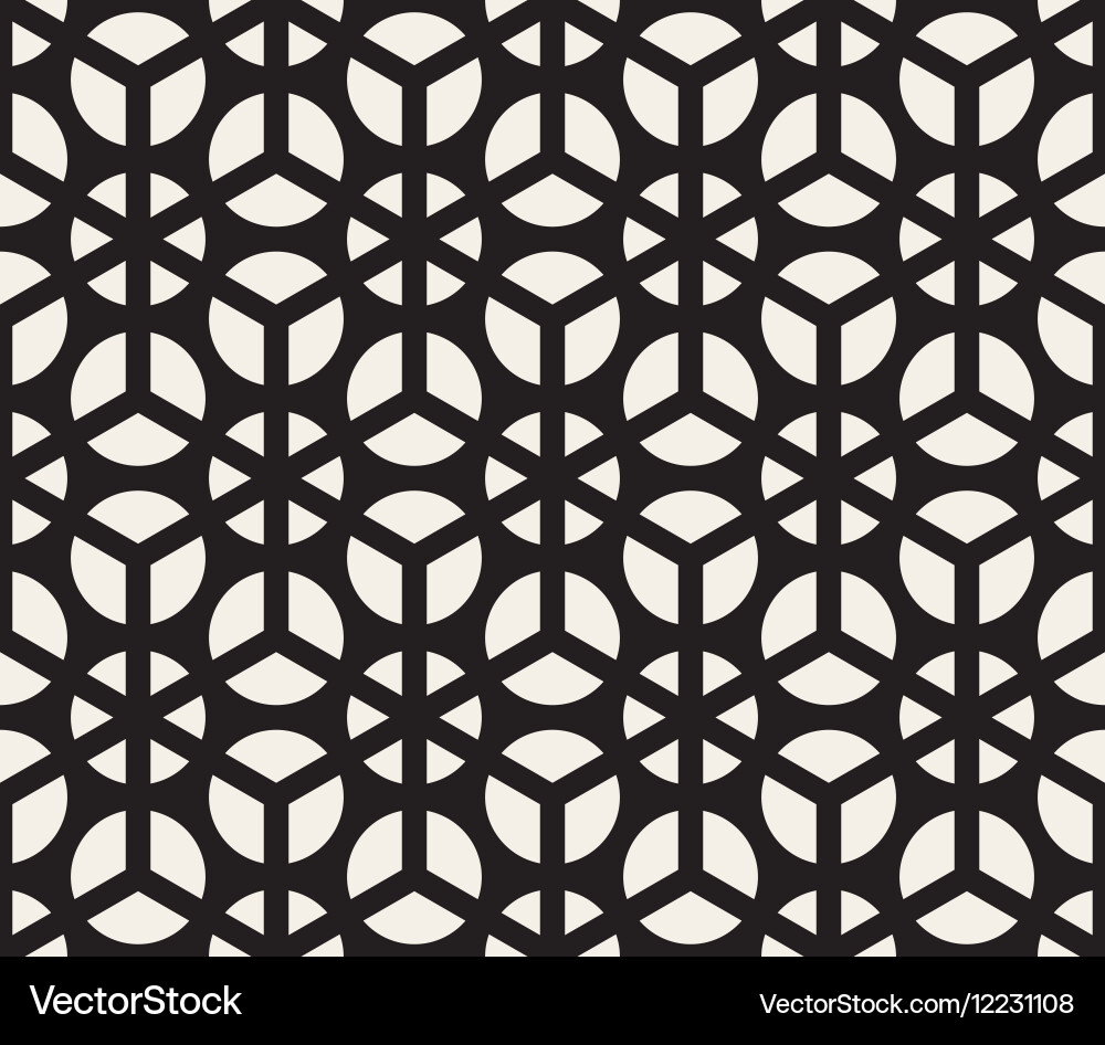 Black and White Circle Pattern Royalty Free Vector Image