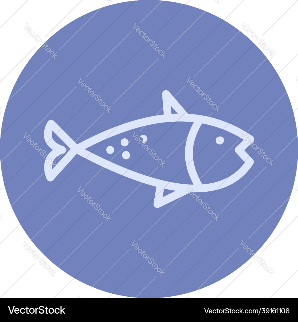 Blue salmon fish on a white background Royalty Free Vector