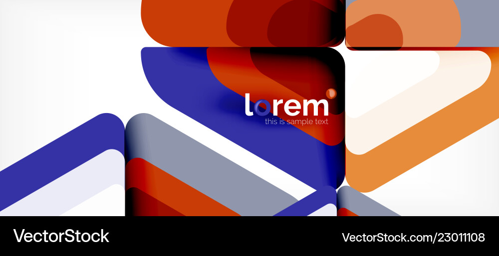 Colorful trendy geometric shapes background Vector Image