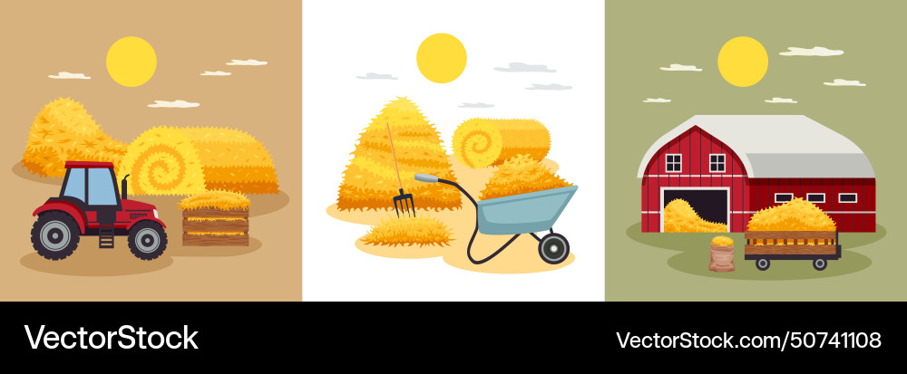 Farm hay design concept Royalty Free Vector Image