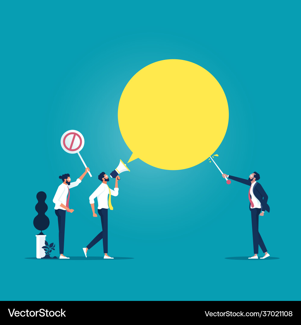 Freedom speech concept Royalty Free Vector Image