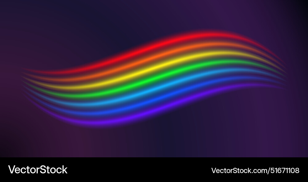 Glowing realistic rainbow background Royalty Free Vector