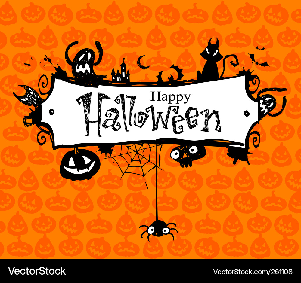 Halloween frame Royalty Free Vector Image - VectorStock
