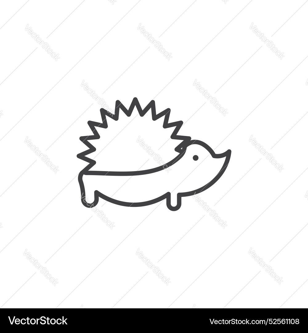Hedgehog icon set on white background Royalty Free Vector