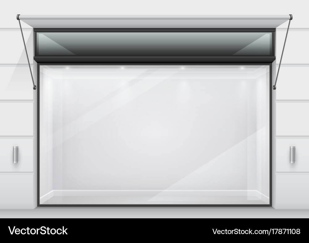 Large glass showcase Royalty Free Vector Image