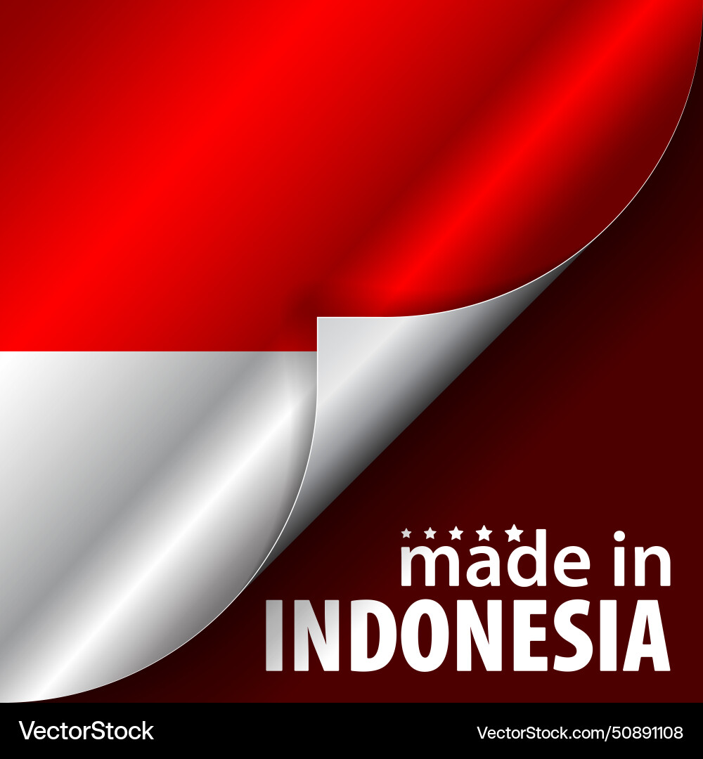 Made in indonesia graphic and label Royalty Free Vector