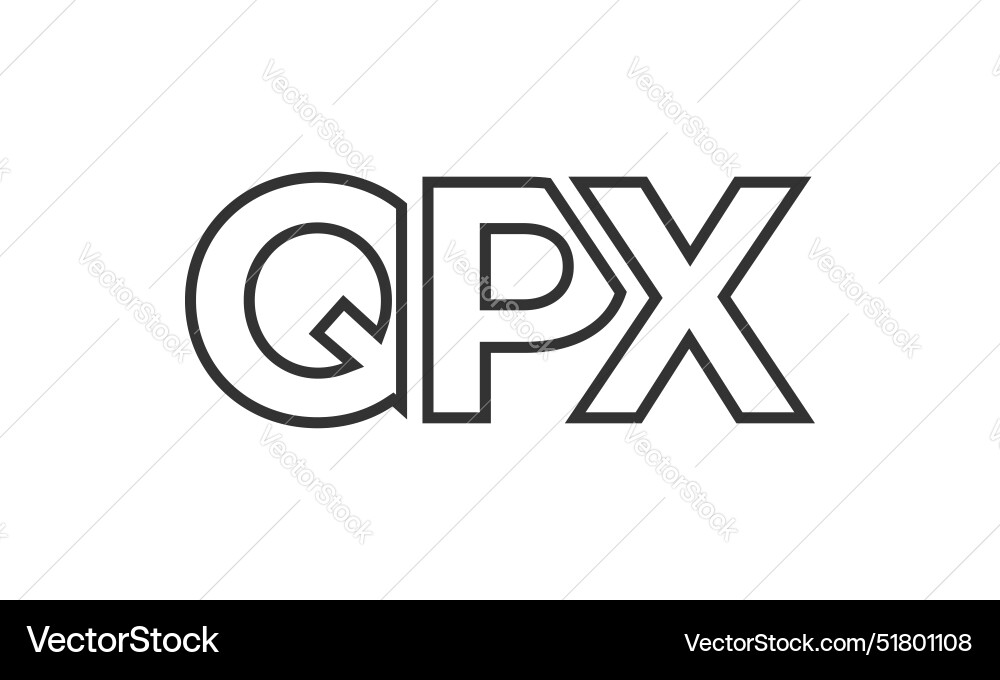 Qpx logo design template with strong and modern Vector Image