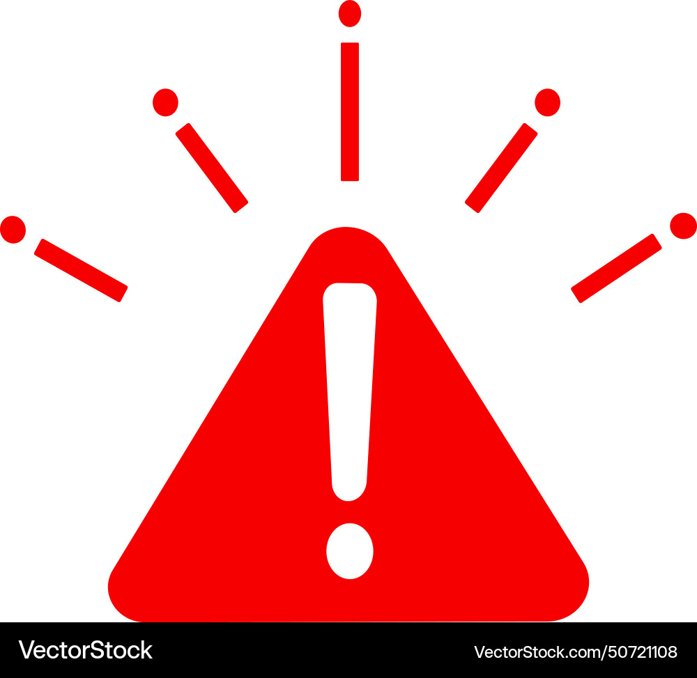 Red alert sign mark caution and danger Royalty Free Vector