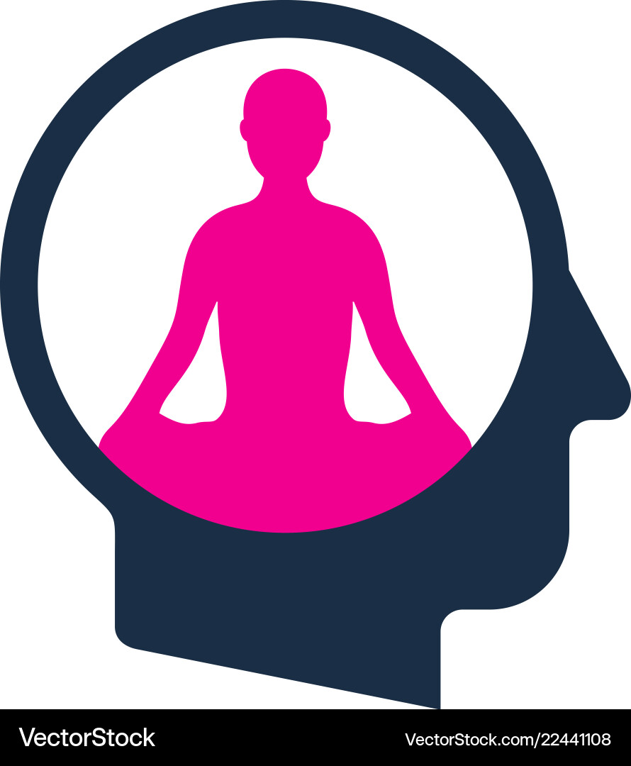 Relax human head logo icon design Royalty Free Vector Image