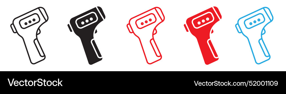 Contactless infrared thermometer icon line art Vector Image