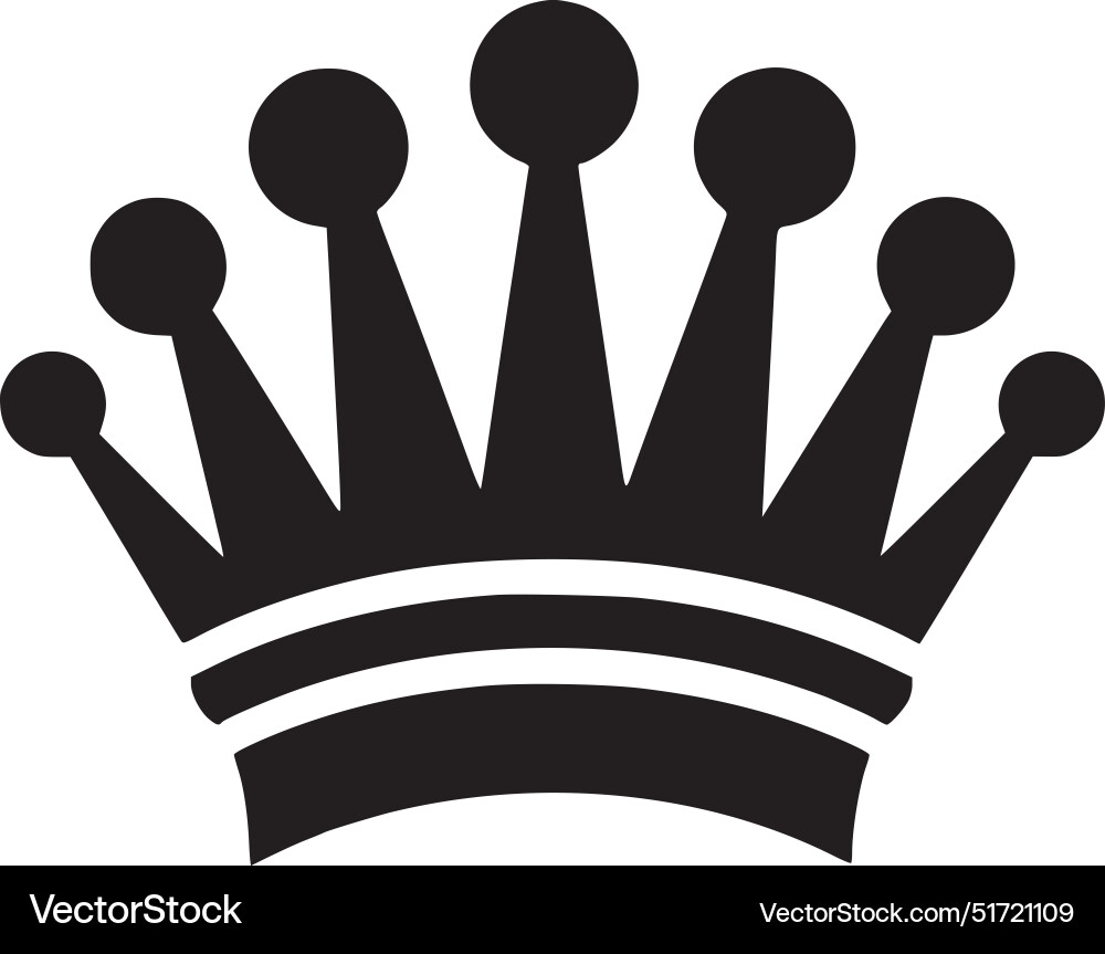 Coronation - black and white isolated icon Vector Image