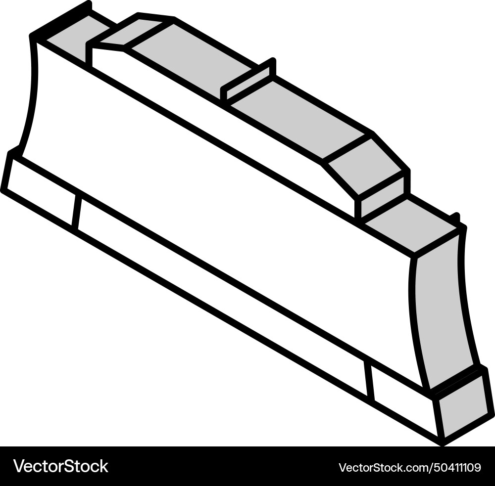 Dozer blade construction vehicle isometric icon Vector Image