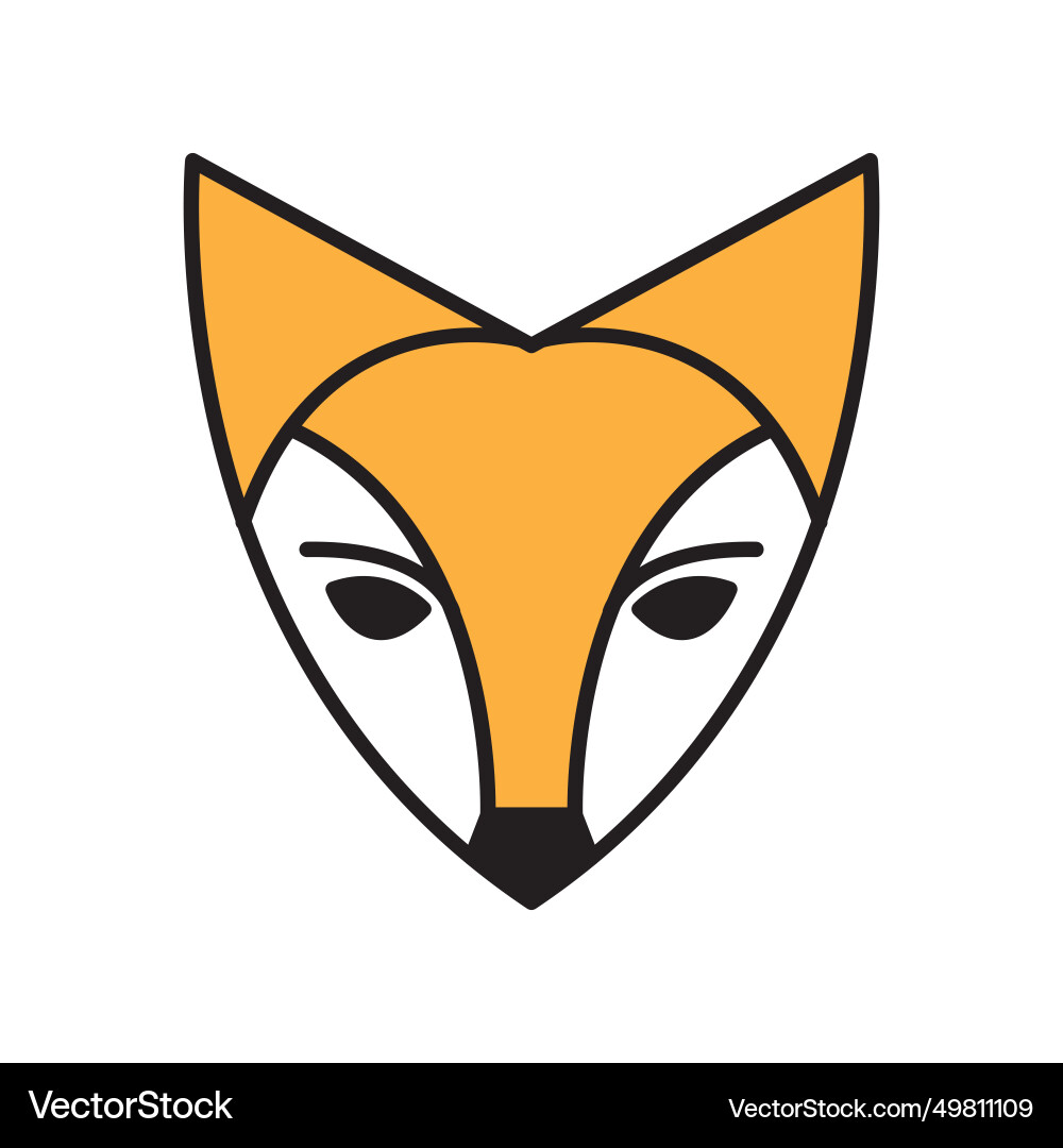 Fox head icon logo design Royalty Free Vector Image