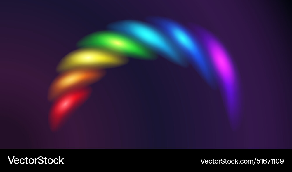 Glowing realistic rainbow background Royalty Free Vector