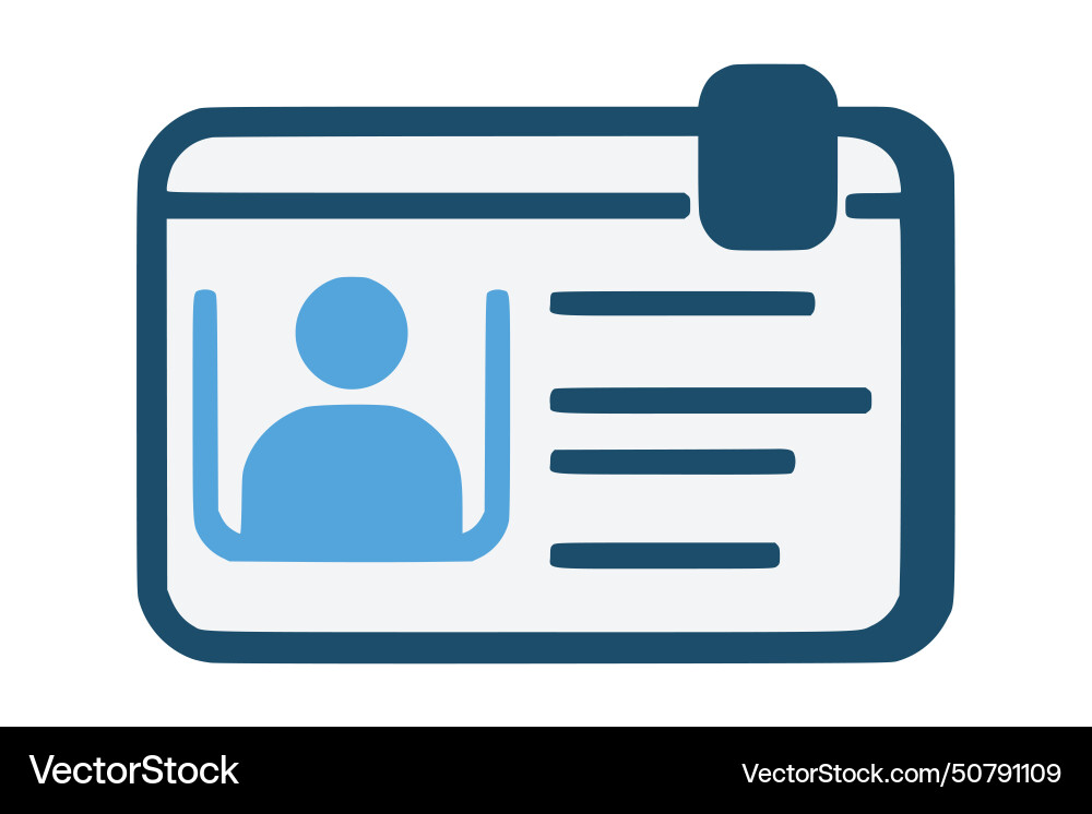 Identification card with profile icon national id Vector Image