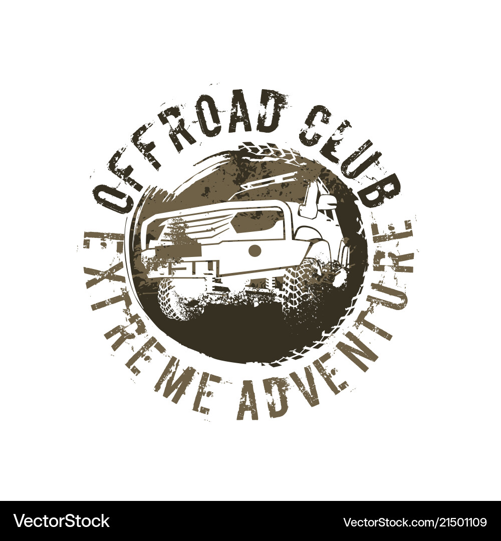 Off-road club logo Royalty Free Vector Image - VectorStock