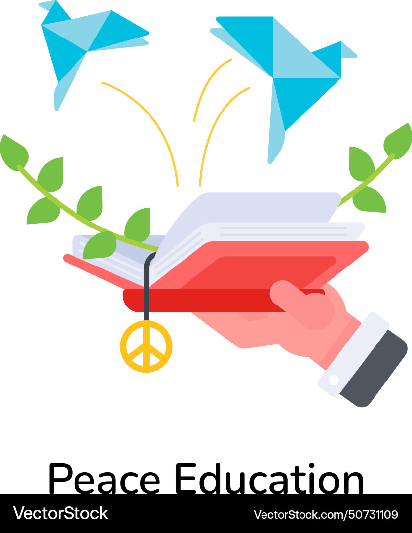 Peace education Royalty Free Vector Image - VectorStock