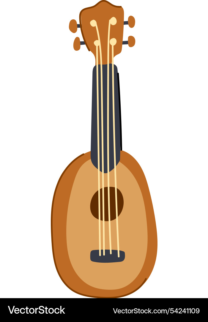 Strings ukulele cartoon Royalty Free Vector Image