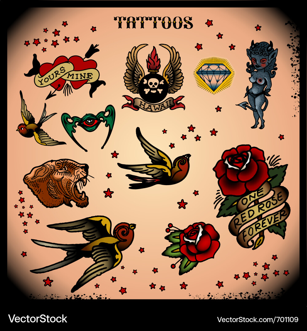Tattoos Royalty Free Vector Image - VectorStock