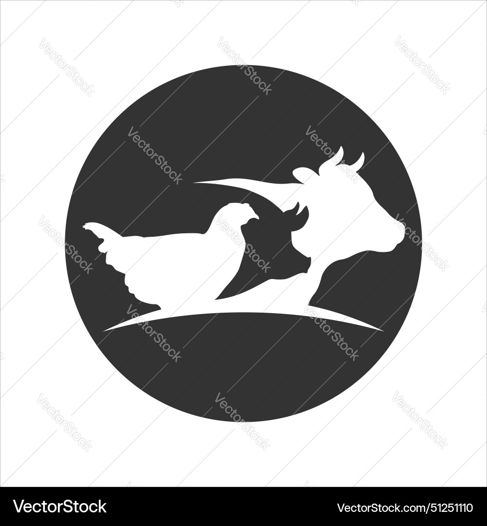 Farm animals sign Royalty Free Vector Image - VectorStock