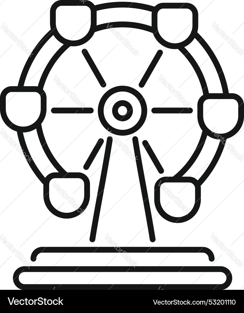 Ferris wheel rotating on amusement park Royalty Free Vector