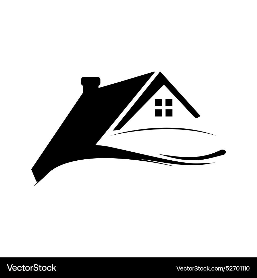 House building logo symbol design Royalty Free Vector Image