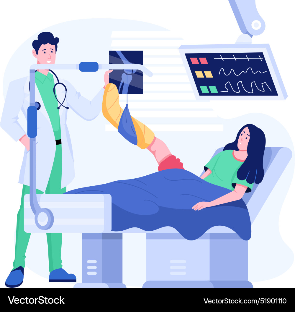 Injured patient Royalty Free Vector Image - VectorStock