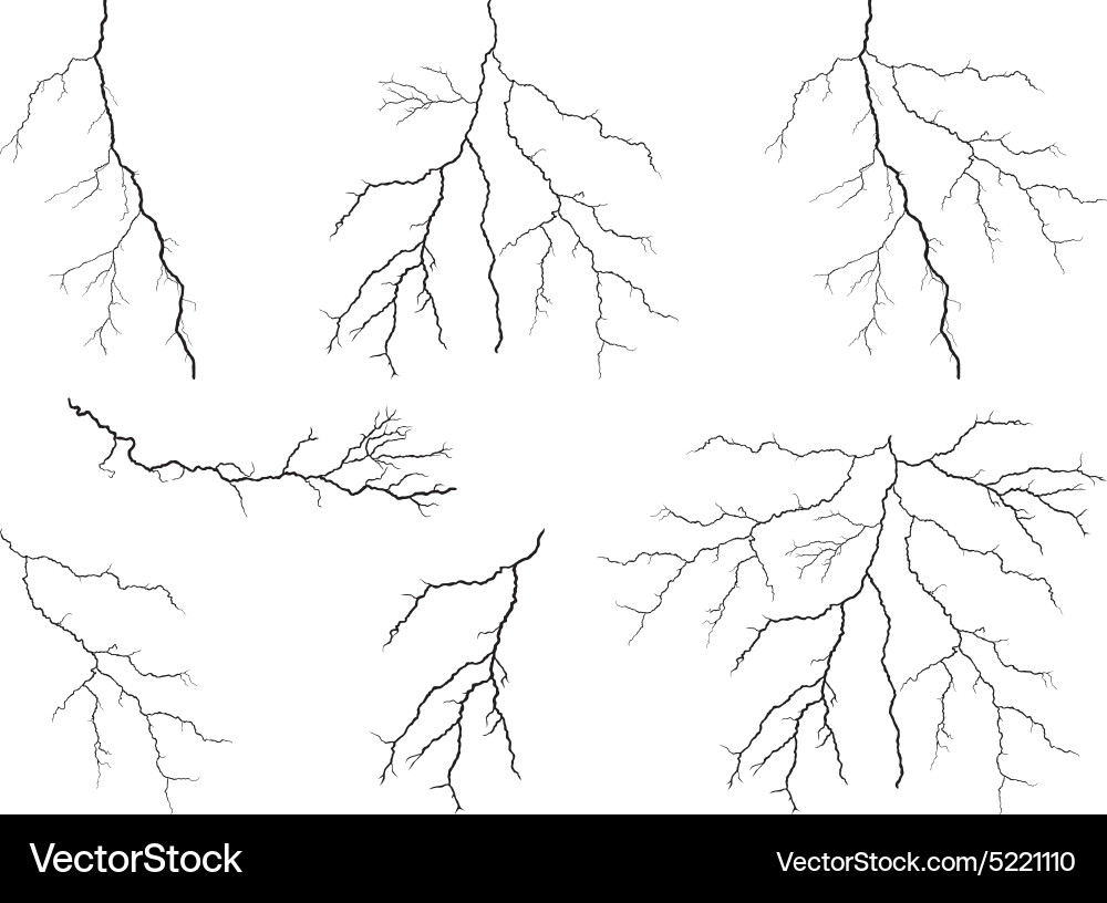 Lightning collection Royalty Free Vector Image